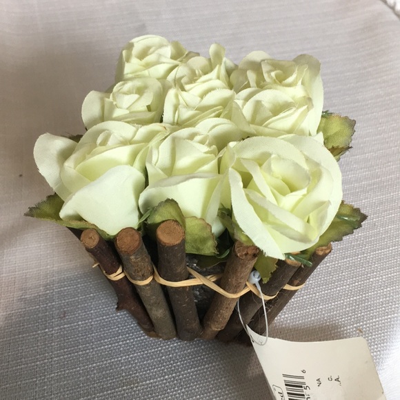 Accents | Set Of A Dozen Potted Stick Vase Faux Roses | Poshmark